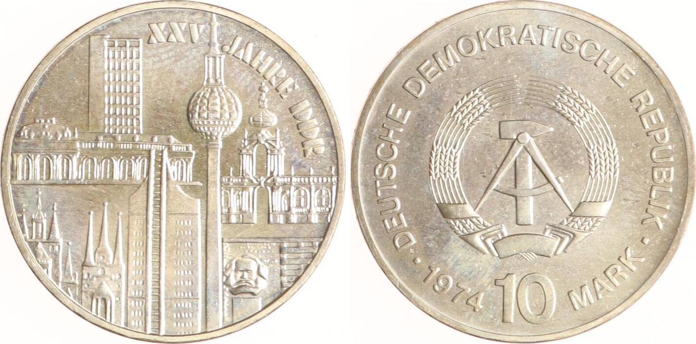 DDR 10 Mark 1974 (A) Städtemotiv. CH UNC | MA-Shops
