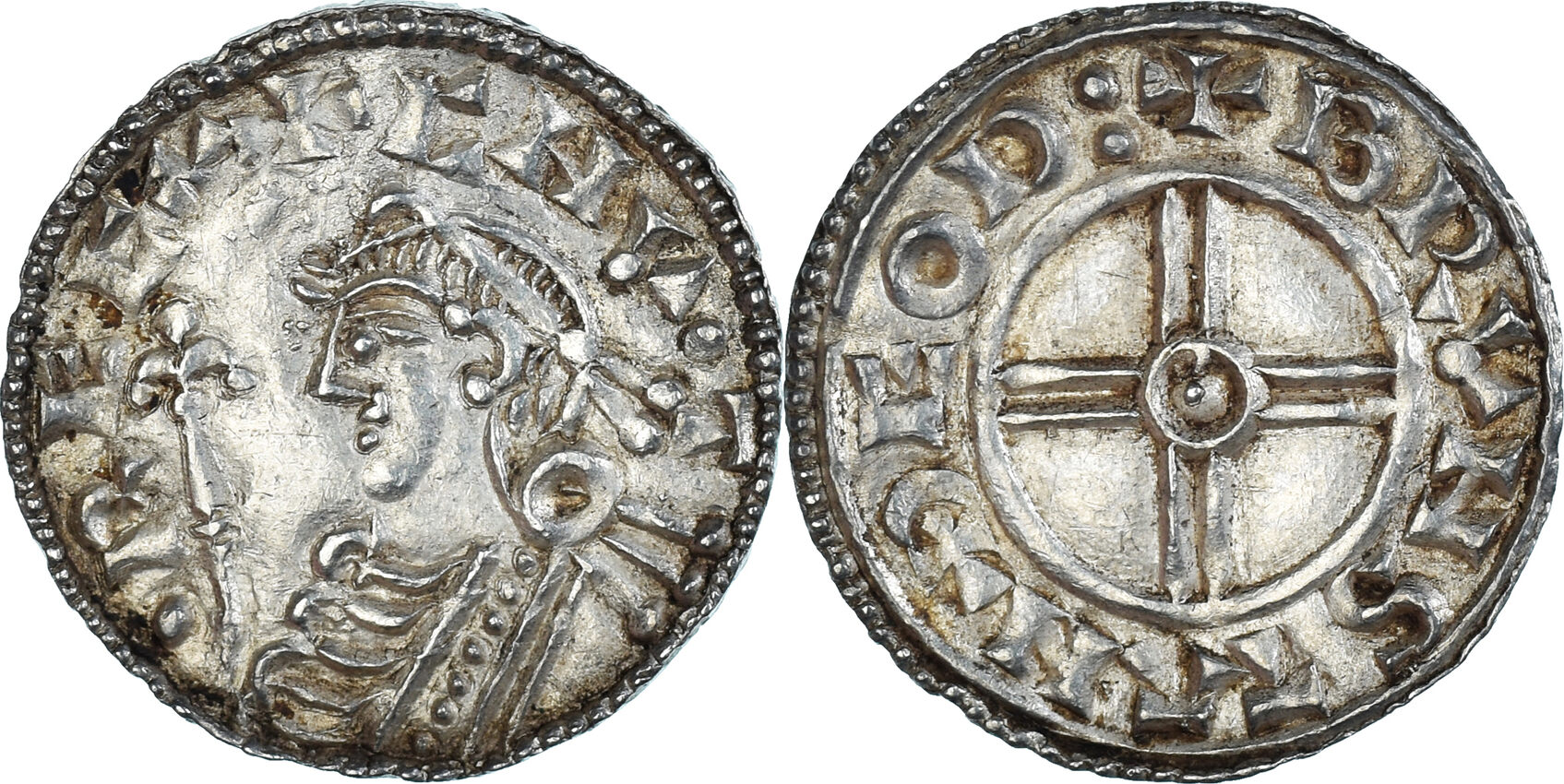 Great Britain Penny ca. 1029-1035 Thetford Coin, Anglo-Saxon, Cnut ...