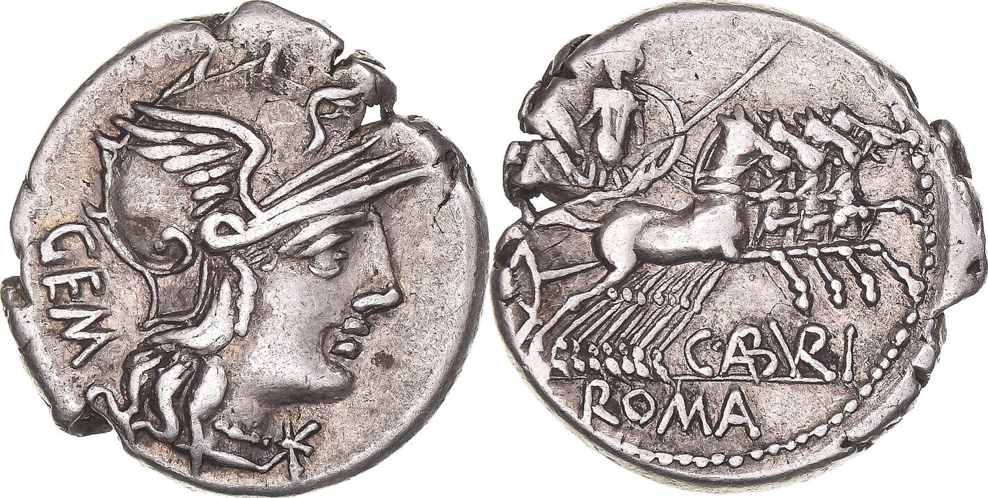 Denarius 134 BC Rome Coin, Aburia, Rome, Silver, Crawford:250/1 EF(40 ...