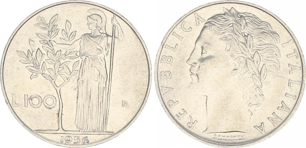100 Lira Italien 100 Lire 1956 AU | MA-Shops