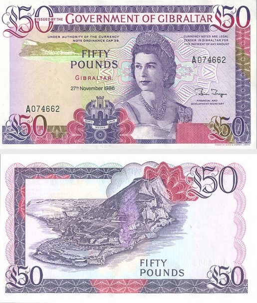 Gibraltar- 1986- £50 Banknote (UNC) | MA-Shops
