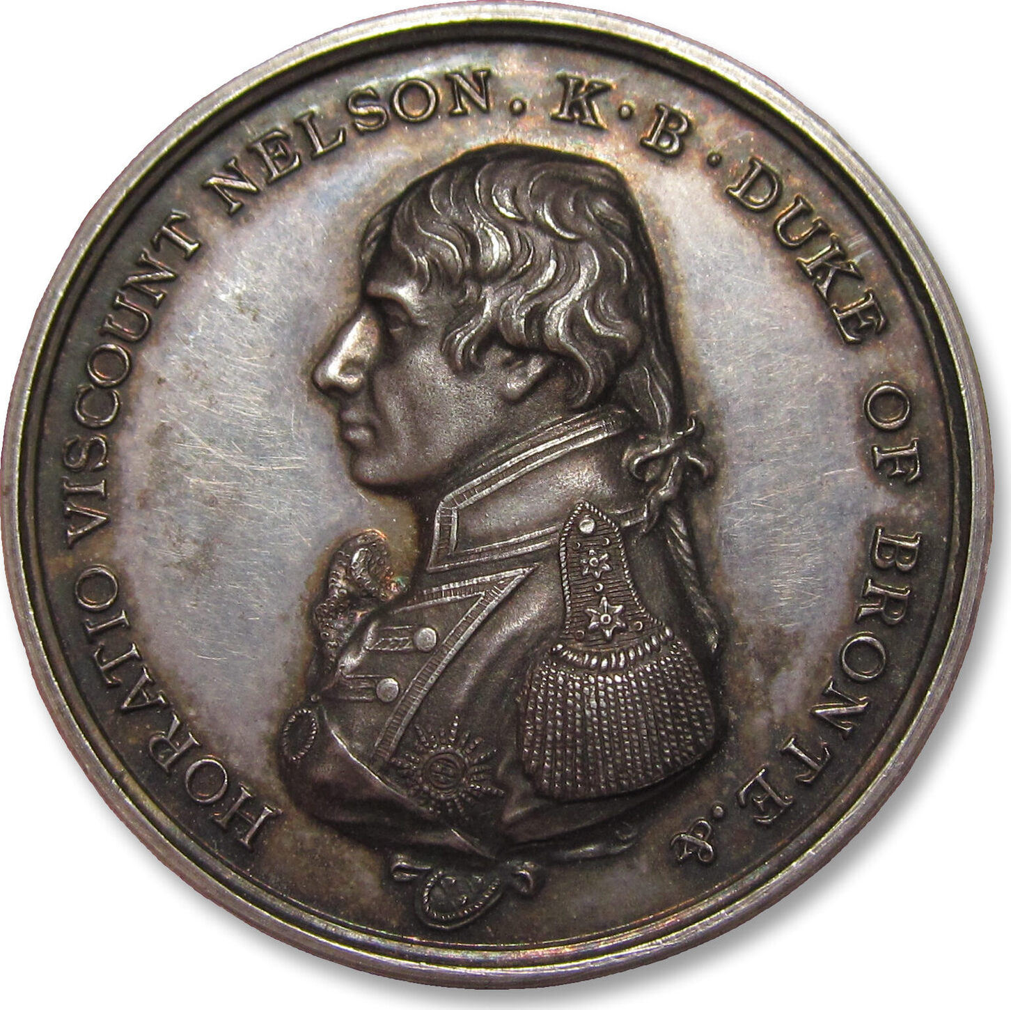 GREAT BRITAIN 31mm SILVER medal 1805 A.D. (1905 A.D.) Centennial of the ...