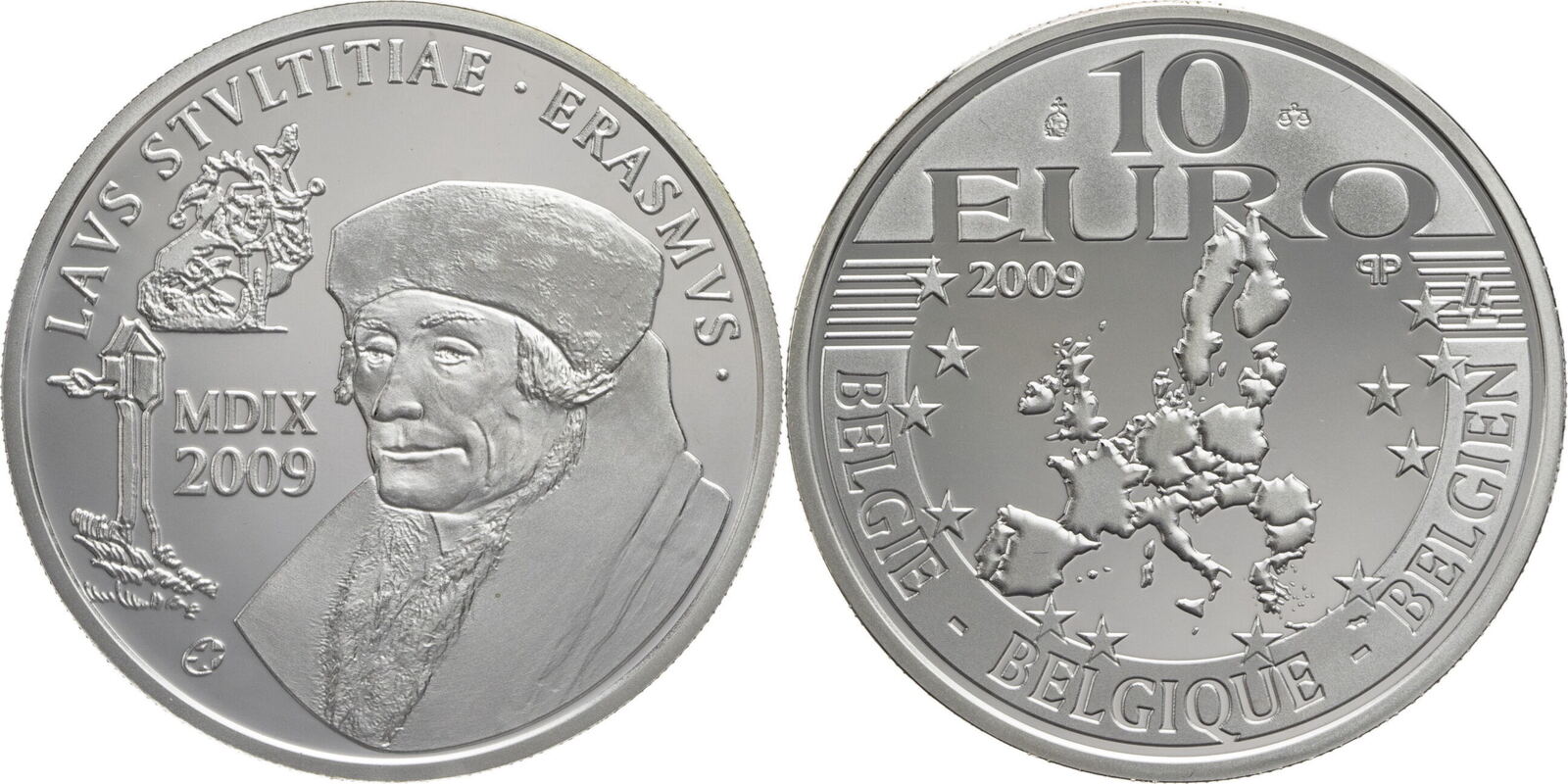 Belgien 10 Euro 2009 Albert II (1993-2013) - Erasmus von Rotterdam ...