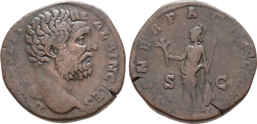 Clodius Albinus Caesar Sestertius 194-195 n. Chr. Roma fss | MA-Shops