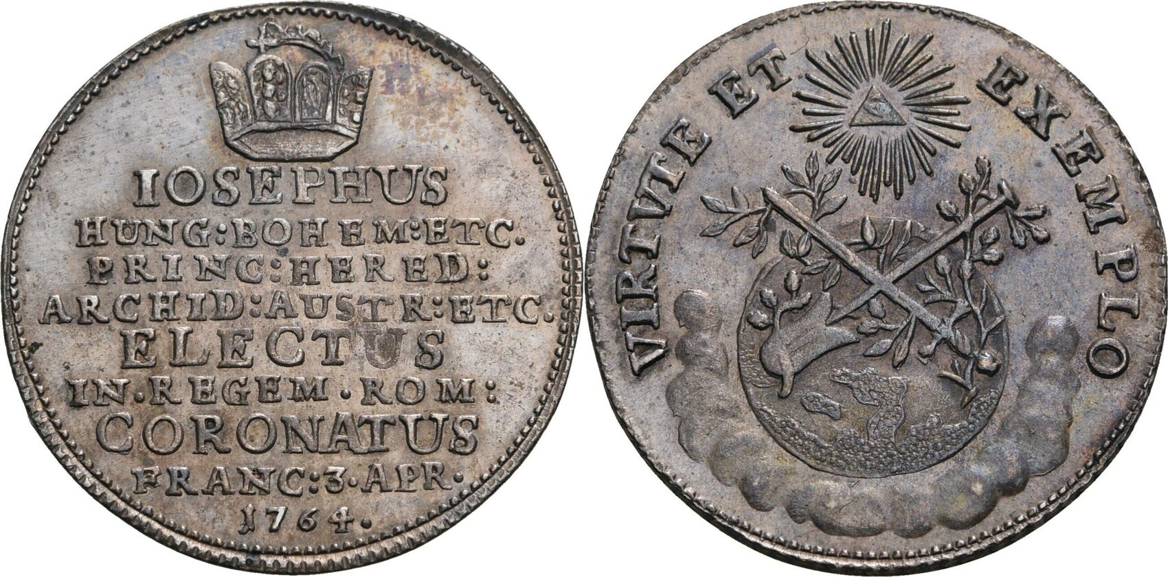 RDR Silberjeton 1764 Josef II., 1765-1790 AU, leichte Tönung | MA-Shops