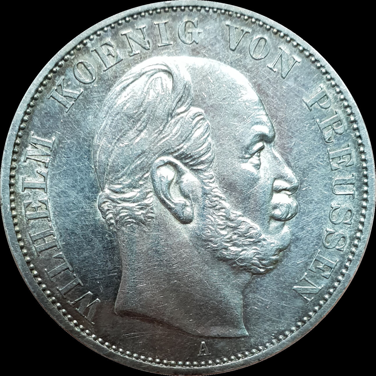 1 Thaler 1871 Prussia Aunc Victory Over France Silver Germany German ...