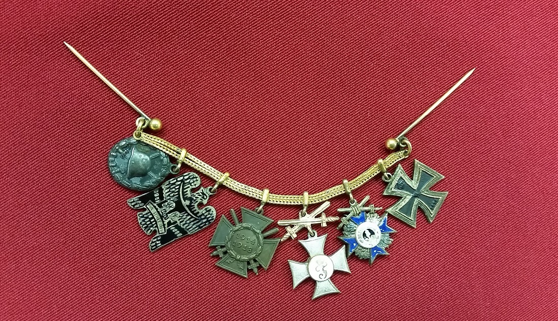 1914-1918 1. Weltkrieg Miniatur Ordensband o.J. Eisernes Kreuz ...