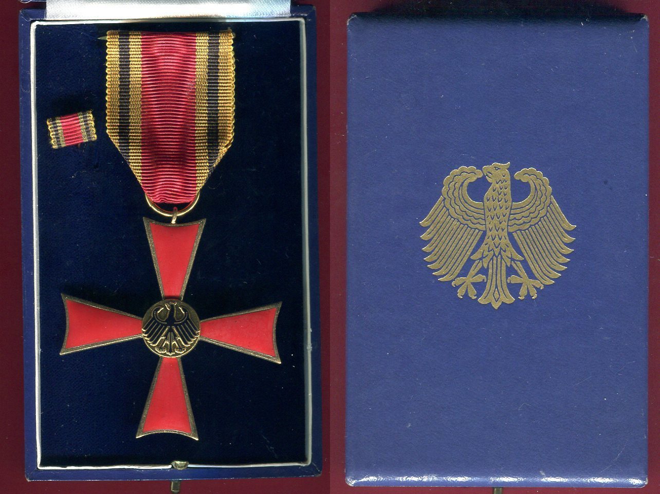 Bundesrepublik Deutschland BVK am Bande o.J Bundesverdienstkreuz am ...