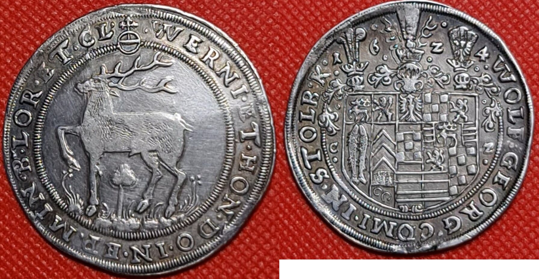 Stolberg Stolberg Taler 1624 Wolfgang Georg 1615 - 1631 schöne Patina ...