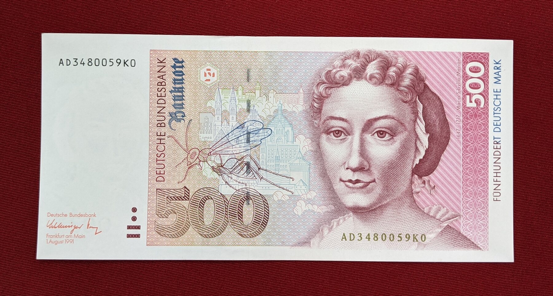 Bundesrepublik Deutschland 500 DM Deutsche Mark 1991 Maria Sybilla ...
