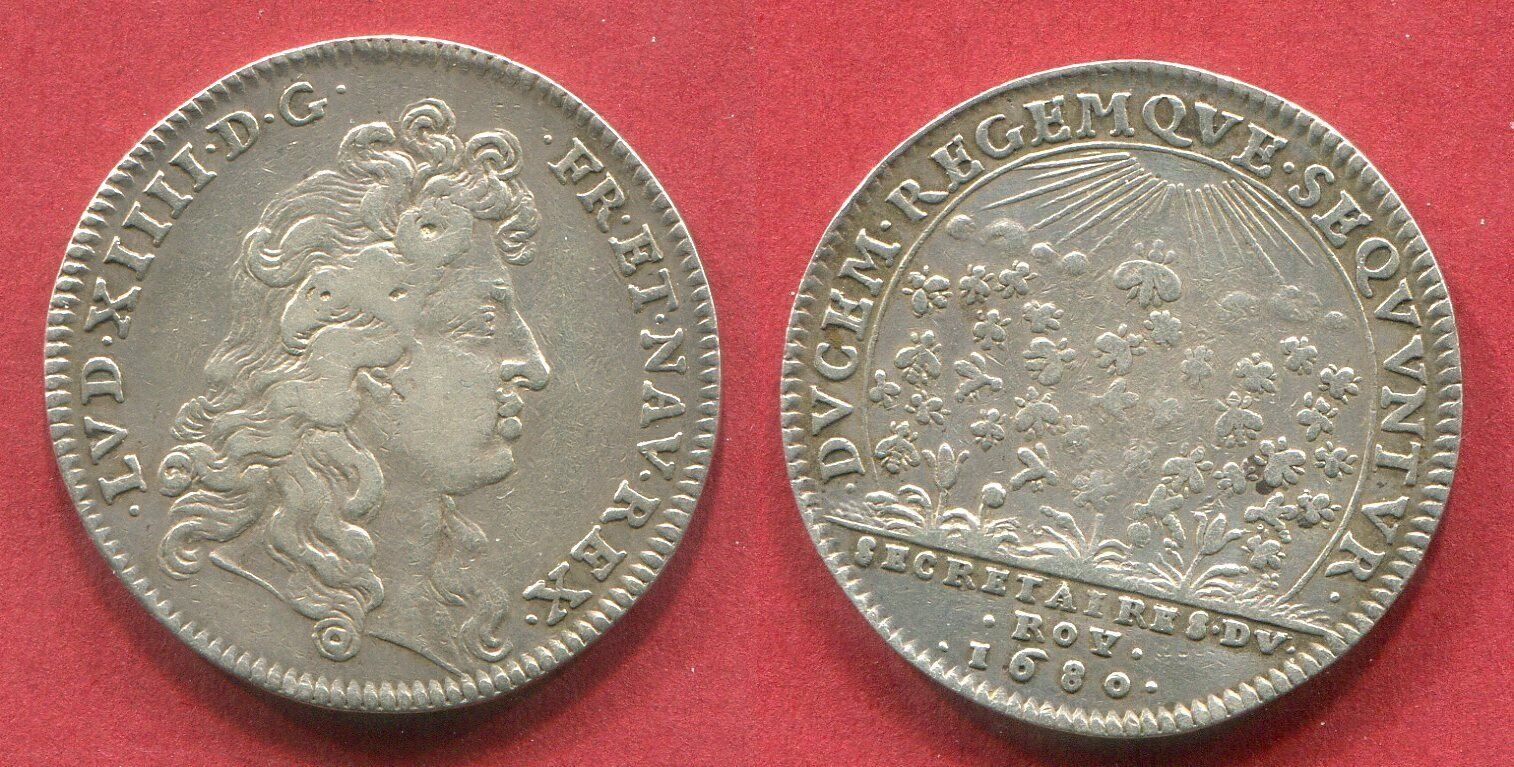 Frankreich France Jeton 1680 Ludwig XIIII. XIV. 1643 - 1715 VF cleaned ...