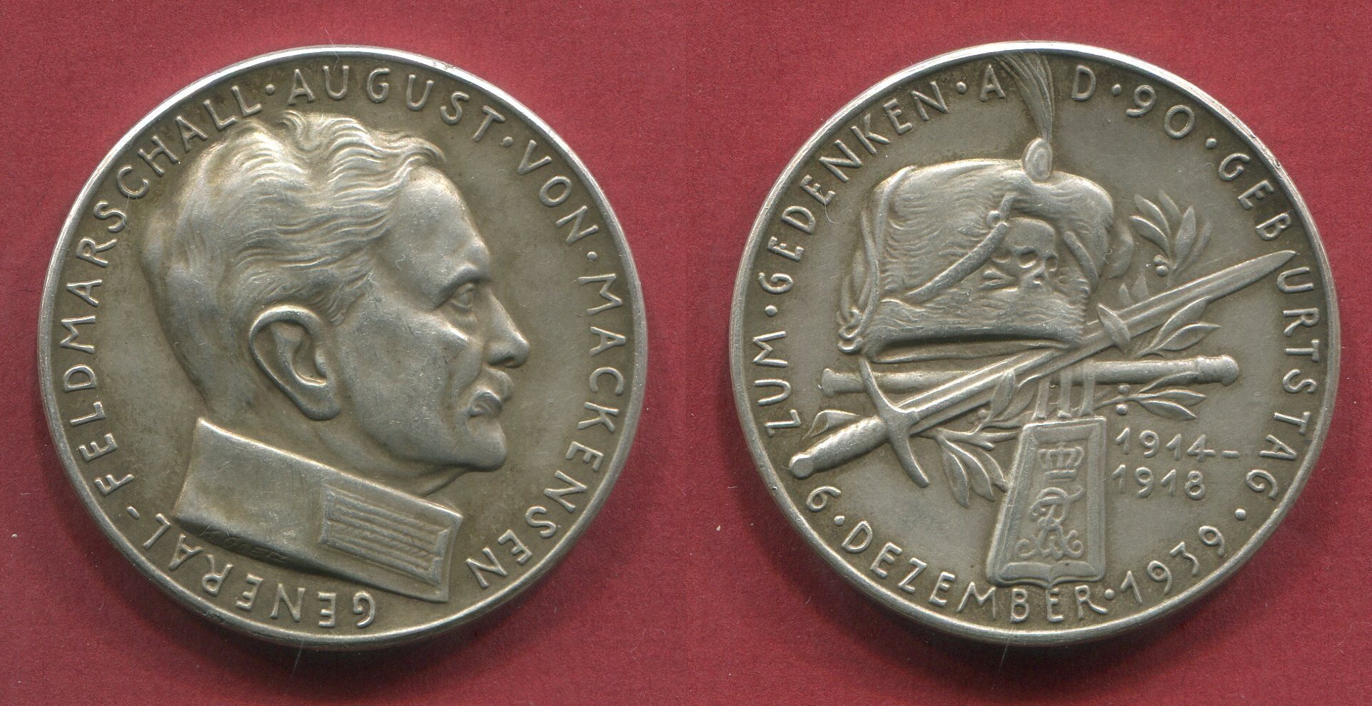 Germany Deutschland Karl Götz Medaille Silbermedaille Silver Medal 90. Geburtstag von ...