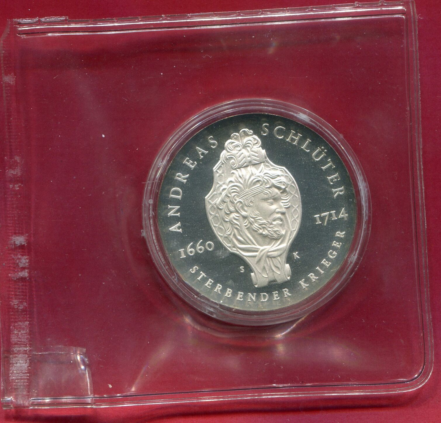 DDR 20 Mark 1990 275. Todestag von Andreas Schlüter Der Sterbende ...