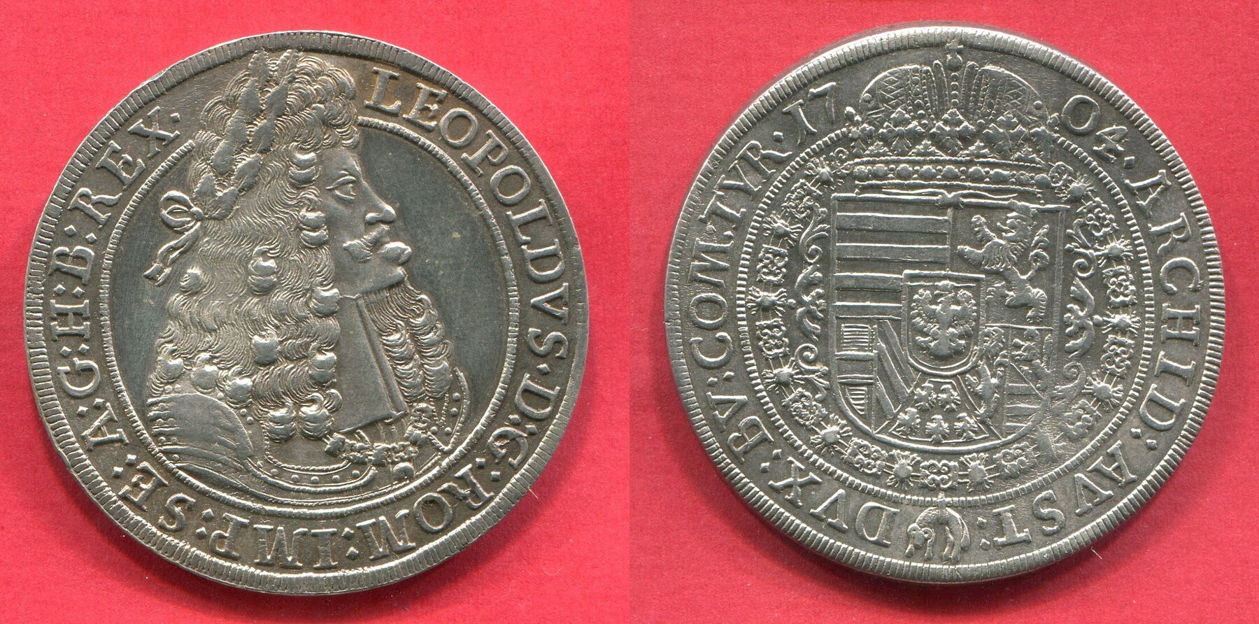 Österreich Haus Habsburg RDR Tirol Taler 1704 Hall Leopold I., 1657 ...