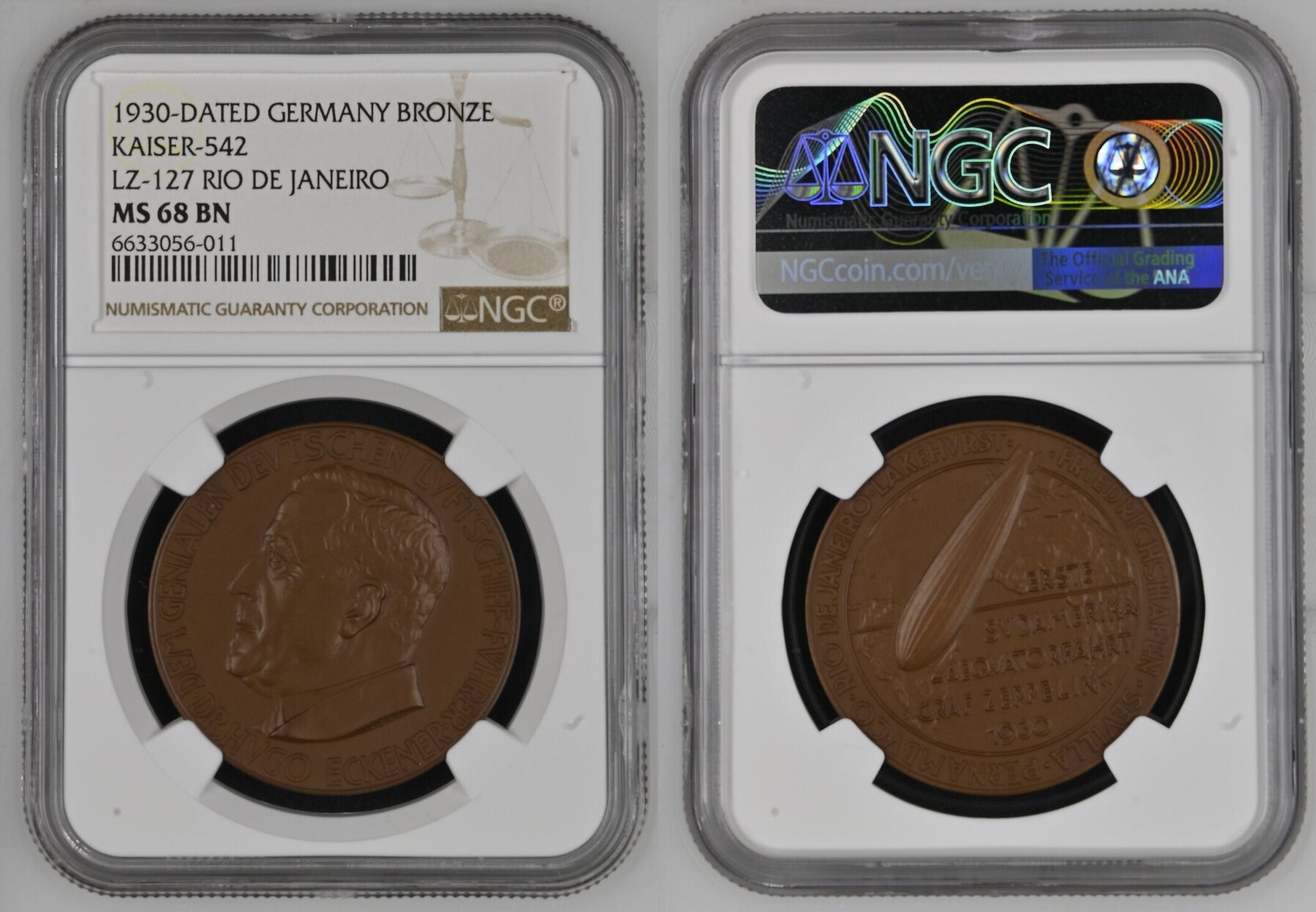 Deutschland Weimarer Republik Germany Bronzemedaille Bronze 1930-DATED ...