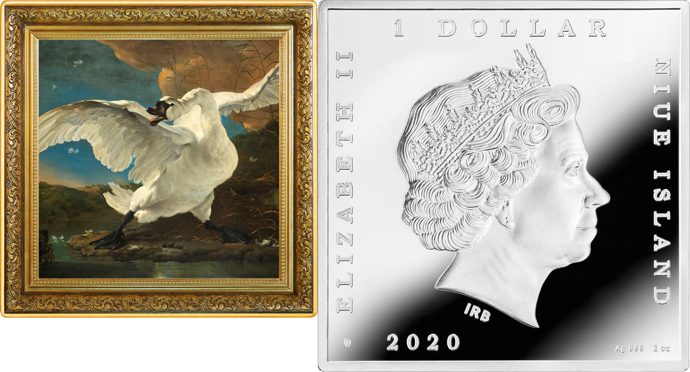 1 Dollar THREATENED SWAN Treasures of World 1 Oz Silver Coin 1$ Niue ...