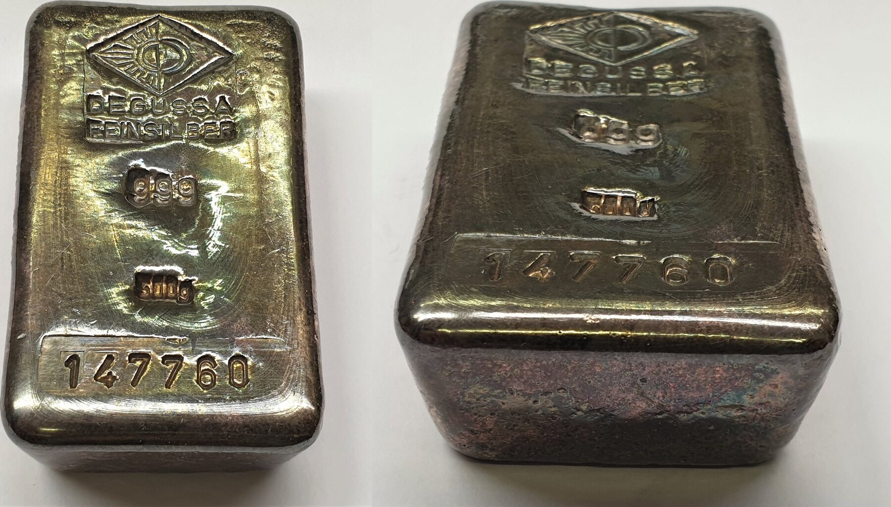 Deutschland 500 Gramm Barren Original 500 Gramm Silberbarren 999er ...