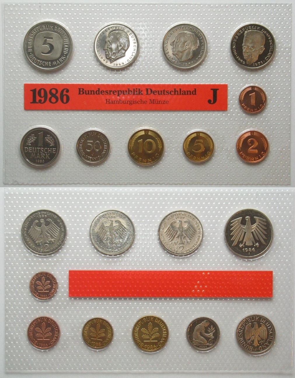Deutschland - Bundesrepublik GERMANY 1986 J BU MINT SET - SCARCE YEAR ...