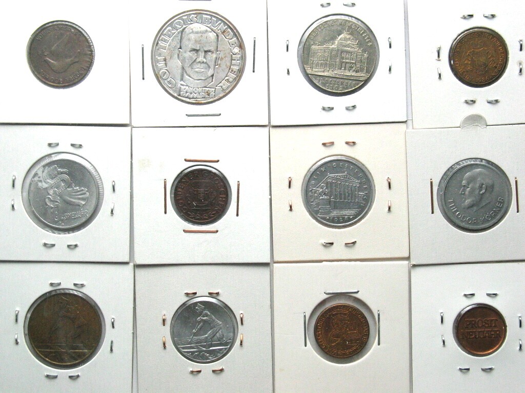 Österreich AUSTRIA. Bulk of 12 tokens 1902-1985, mostly UNC | MA-Shops